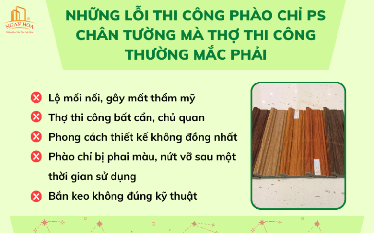 5 Điều Cần Lưu ý để Tránh Lỗi Thi Công Phào Chỉ PS Chân Tường